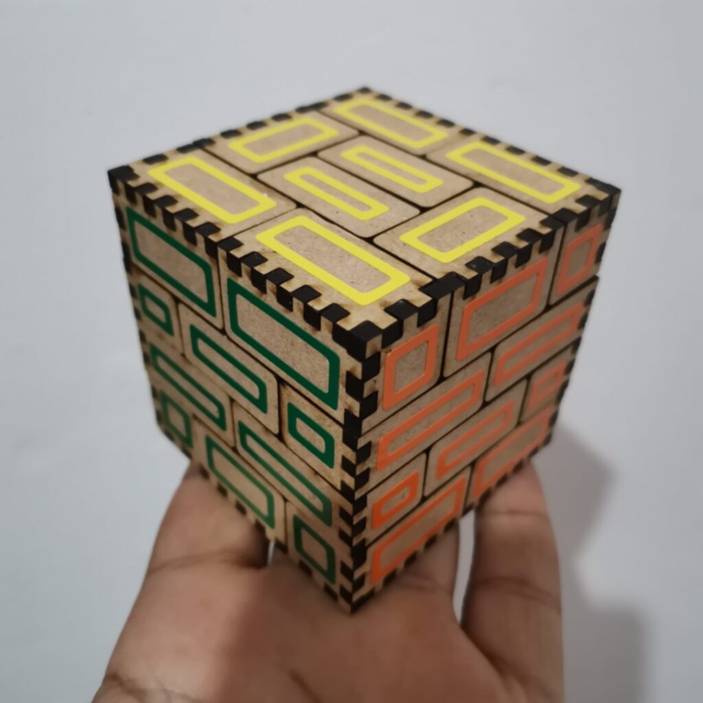 4x4x4 wall cube MDF - Twisty Puzzles | Custom Cubes | Designer Puzzles