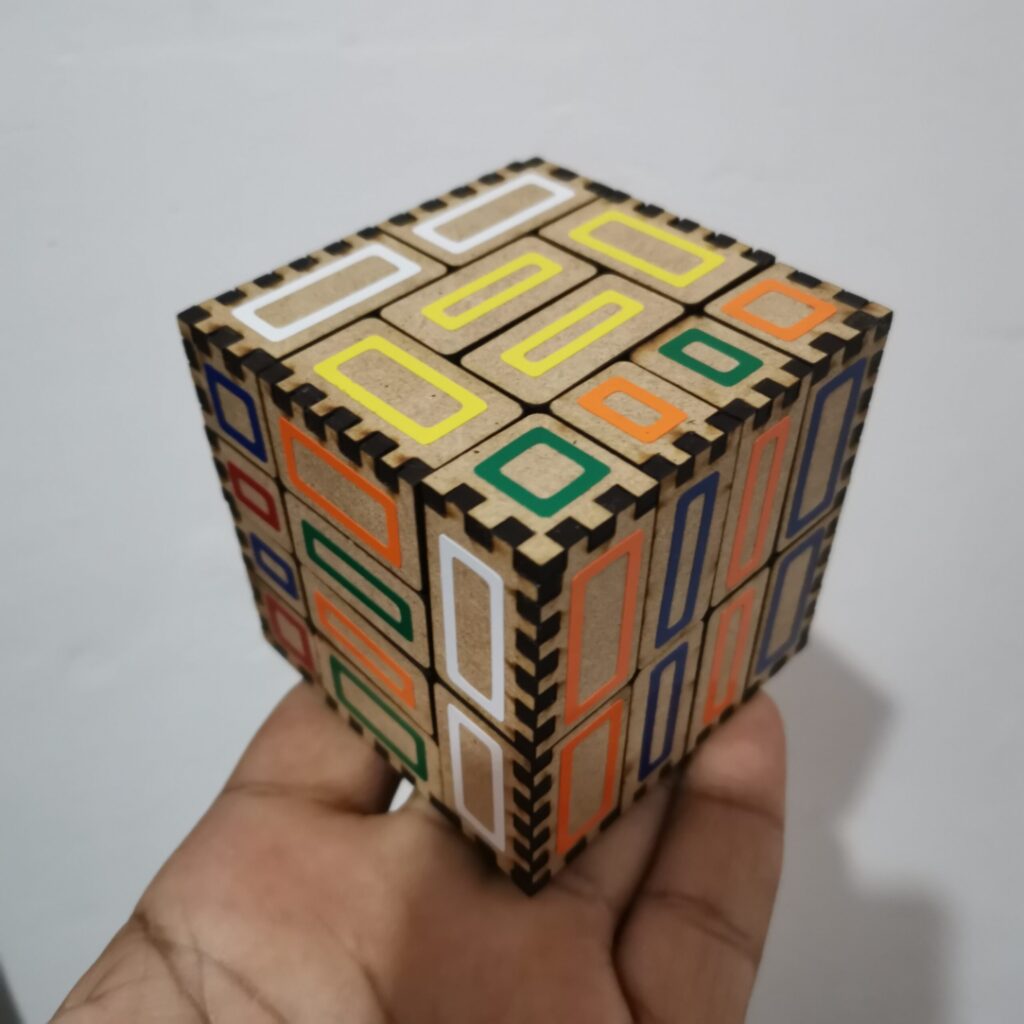 4x4x4 wall cube MDF - Twisty Puzzles | Custom Cubes | Designer Puzzles